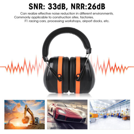 Noise Proof Earmuff, Double Lining Head Ear Defender Noise Cancelling ...