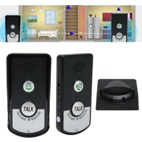 Interphone sans fil, sonnette vocale longue Distance, étanche IP54 ...