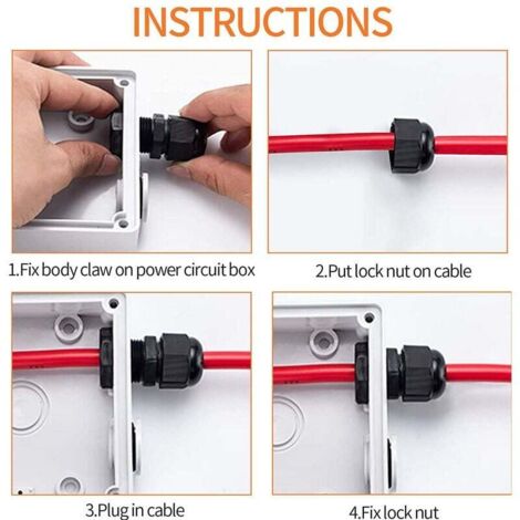 Lot De 10 Presse étoupes M12 étanche Ip68 Connecteurs De Câble étanches
