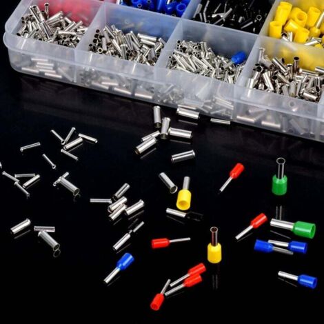 1640 Pcs Cosses Pré-Isolées/ Non Isolées Embouts de Câbles Bornes ...