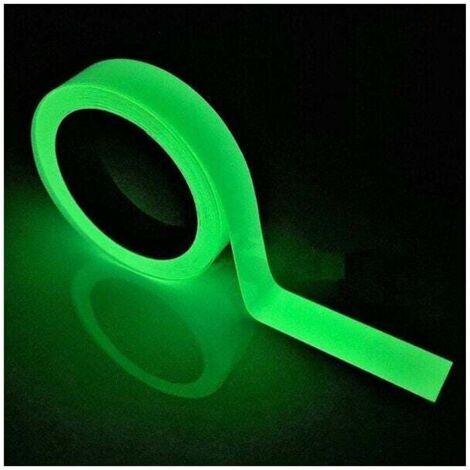 Ruban de sécurité : 3 mètres de ruban fluorescent, vert,2cm