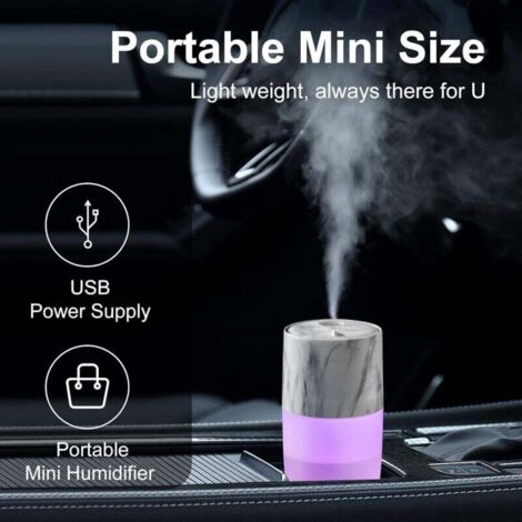 Mini Humidificateur d'air, 300 ML Humidificateur Ultrasonique Anneau de ...