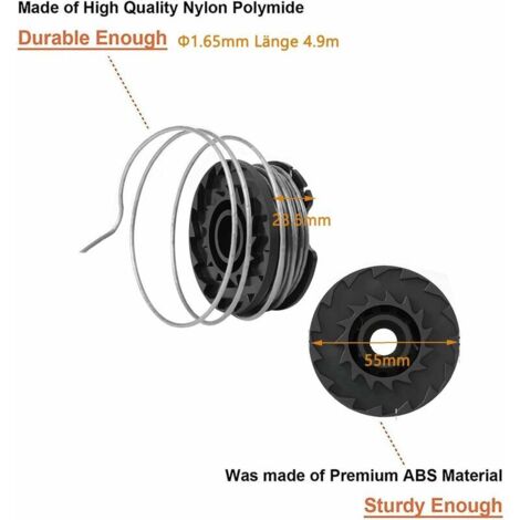 Bobine pour BOSCH, 6+2 bobines de rechange en nylon F016800569/F016800385, bobine pour Bosch ...