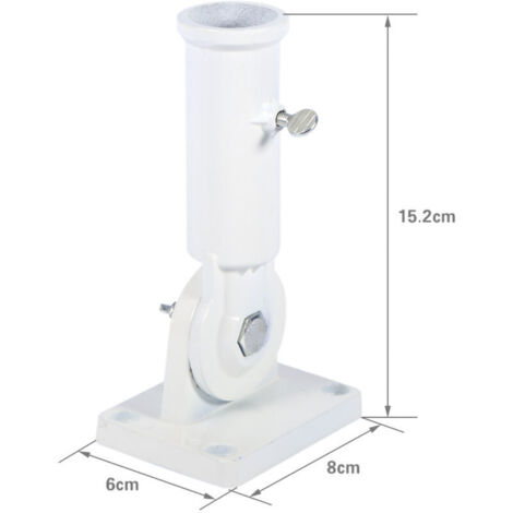 Support mural réglable en acier inoxydable, support de mât de drapeau ...