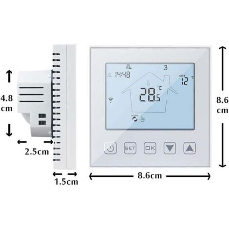 Thermostat intelligent, Compatible avec Alexa, Programmable Thermostat ...
