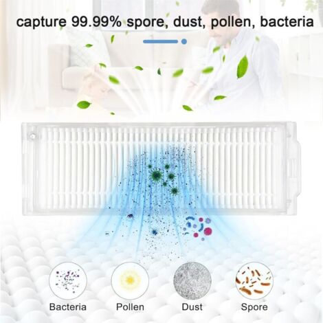 4 HEPA Filtre Accessoires de Rechange pour Xiaomi Mi Robot Vacuum Mop ...