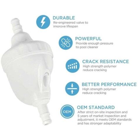 Durable Plastic Backup Valve for Pool Cleaner, Kit de Marche Arrière ...