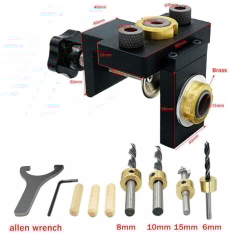 Kit de menuiserie, goujonnage kit de gabarit de trou de poche en bois ...