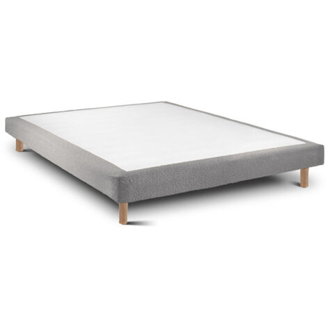 Sommier Rigide 15 Ascot Taupe Pieds Rond 150x200