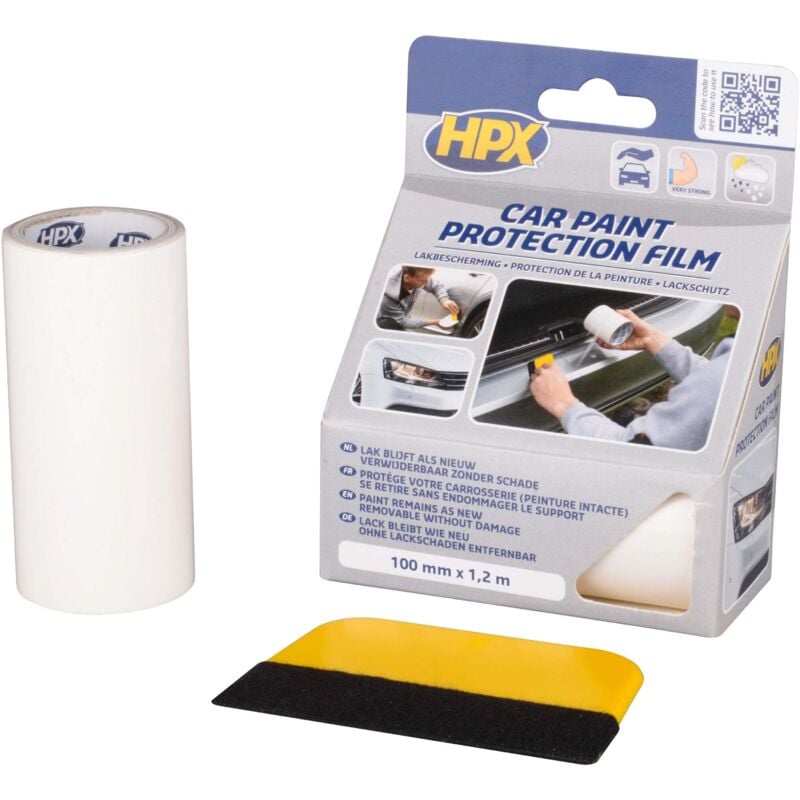 FILM PROTECTION PEINTURE - TRANSPARENT 100MM X 1,2M HPX