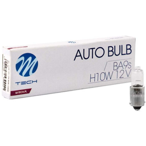 AMPOULES HALOGENES H10W BA9S 12V 10W (BOITE DE 10) MTECH