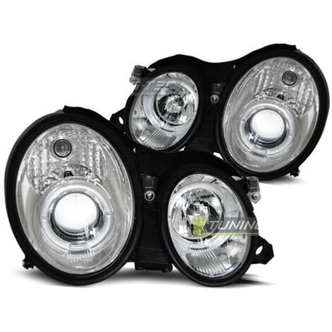 Paire de feux phares Mercedes CLK W208 97-02 angel eyes chrome-27361479