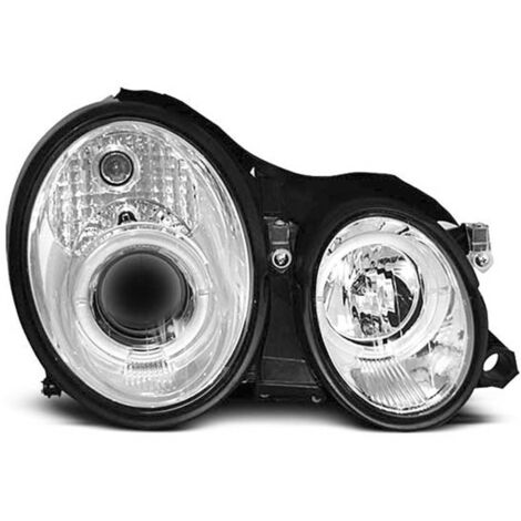 Paire de feux phares Mercedes CLK W208 97-02 angel eyes chrome-27361479