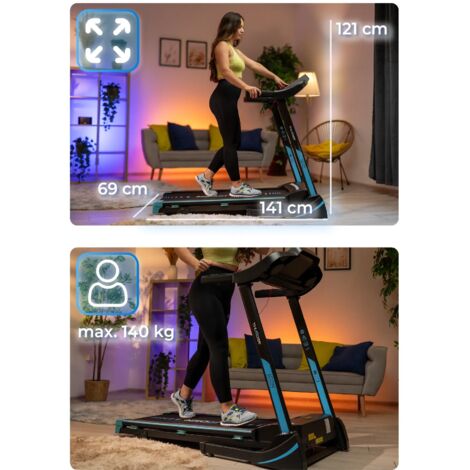 Tapis de course silencieux Thunder ICON-BLUE tapis roulant pliable ...