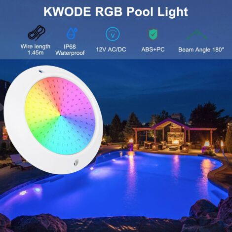 LED Par56, 35W RGB Projecteur Piscine LED Remplie de Résine, Installation Facile, IP68 étanche ...