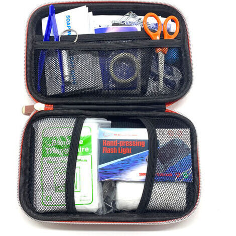 Trousse de Premier Secours, Mini Boîte Médical, Complète pour la Voiture, Voyage, Bureau ...