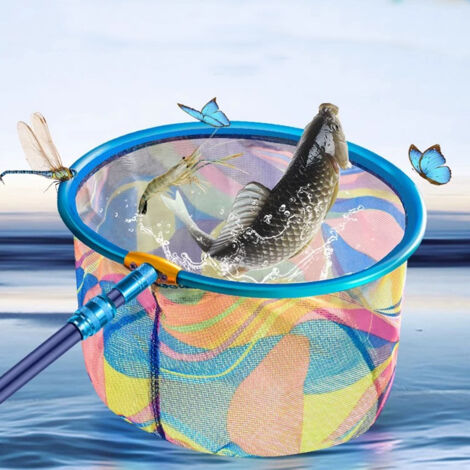 Filet de pêche télescopique pour enfants, filet de pêche de voyage pour ...