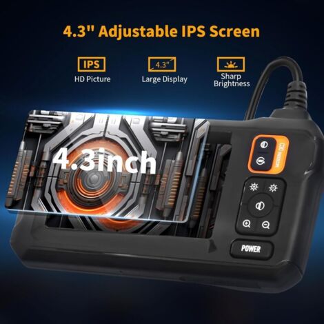 Industrial Endoscope Camera with -1M Flexible Cable, 1080P HD 8mm IP67 ...