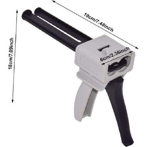 YMYNY Epoxy Dispenser Gun 50ml AB Epoxy Glue Gun Applicator Handle for ...