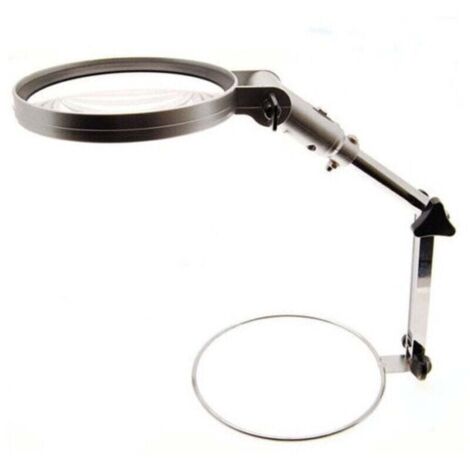 YMYNY Loupe de table pliable 2x 130 mm avec éclairage LED portable
