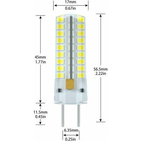 YMYNY LED Light Bulb G6.35 Socket AC 12V, 7W Replace 50W Halogen Lamp ...