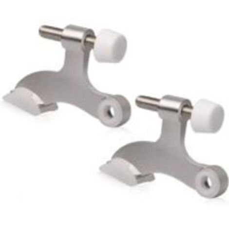 2 Pack Hinge Pin Door Stopper Brushed Satin Nickel - Adjustable Heavy ...