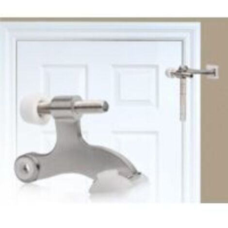 2 Pack Hinge Pin Door Stopper Brushed Satin Nickel - Adjustable Heavy ...