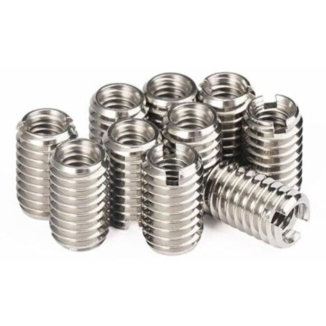 10 Pièces Insert Fileté Metal, Insert Fileté Autotaraudant Filetage ...