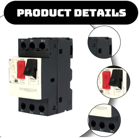 Disjoncteur de Protection Moteur GV2-ME08C, Commutateur de Protection ...