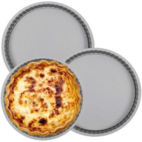 1 x Round Quiche Flan Tin (23.5cm) With Non-Stick Coating & Exceptional ...