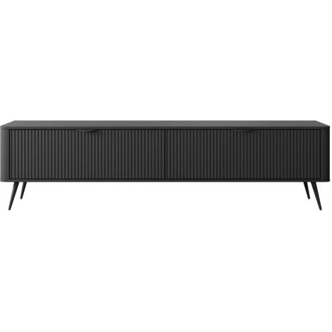 Tv Lowboard Schwarz 200 Cm