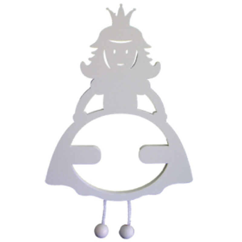 ABRAZADERA PASADOR PRINCESA PARA RECOGER CORTINAS COLOR BLANCO MATE