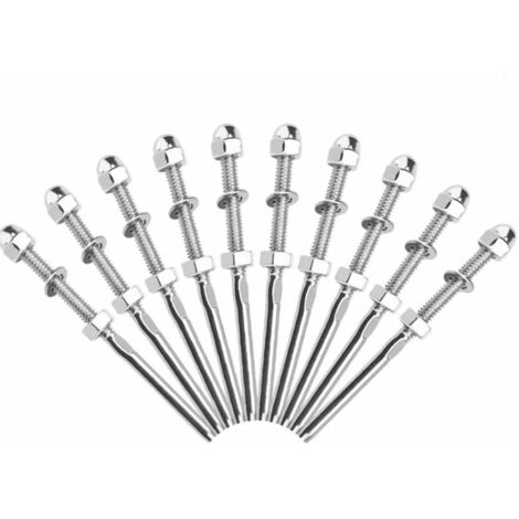 Sollbry 10 Stück Kabelspanner mit Gewinde, Edelstahl-Kabelsplitter ...