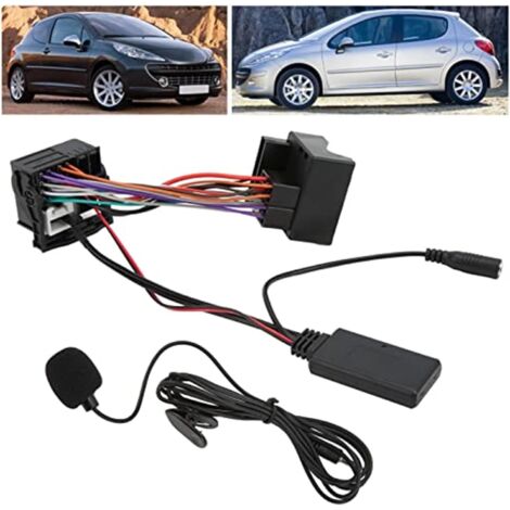 BEBUSINGOTO Adaptador Bluetooth para coche, manos libres, para Peugeot ...