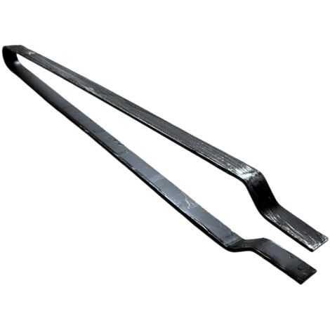Pinza per Camino in Ferro, 48 cm, Nera, Artigianale, per Gestione Fuoco ...