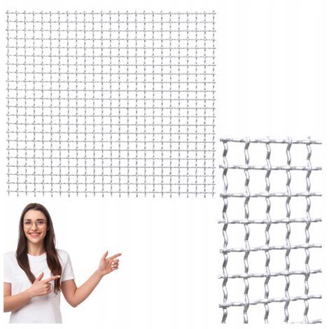 Tôle ondulée galvanisée en acier tissé 510x480cm 20x20mm fi 3.6