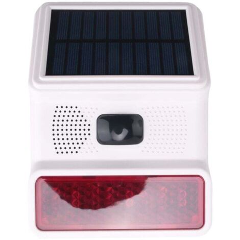 Alarma estroboscópica solar inalámbrica con luz audible, luz ...