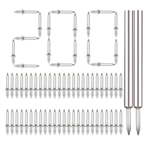 Paquete de 200 clavos y tornillos de seguridad de doble cabeza con ...