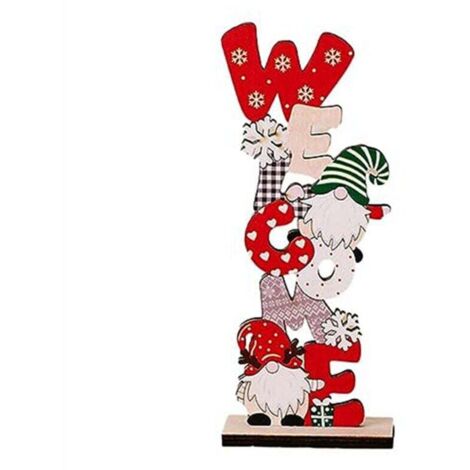 Adornos navideños de madera, centros de mesa navideños