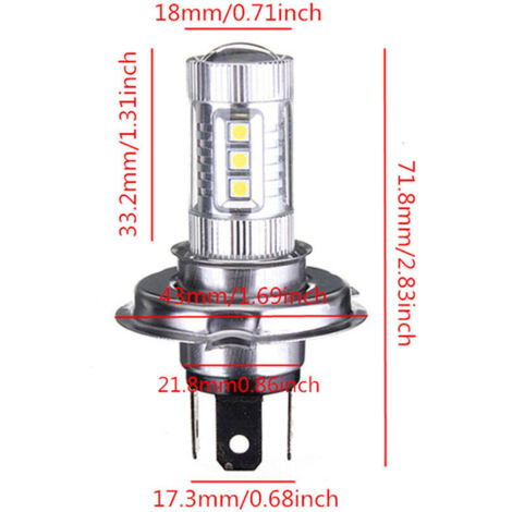 Vtizikl 2pcs H4 80W Automotive LED Replacement Ampoule LED Ampoule ...