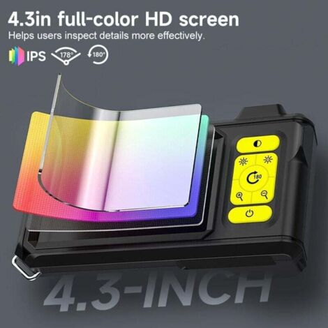 Vtizikl Endoscope HD 1080P avec 8 LEDs, Caméra d'Inspection 4,3" IP67 ...