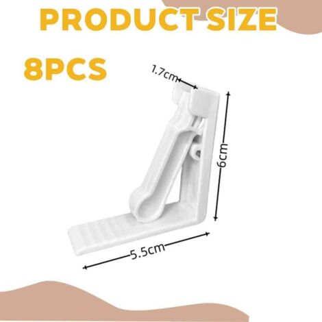 Vtizikl 8 Pièces Pinces à Nappe en Plastique Blanc pour Table ...