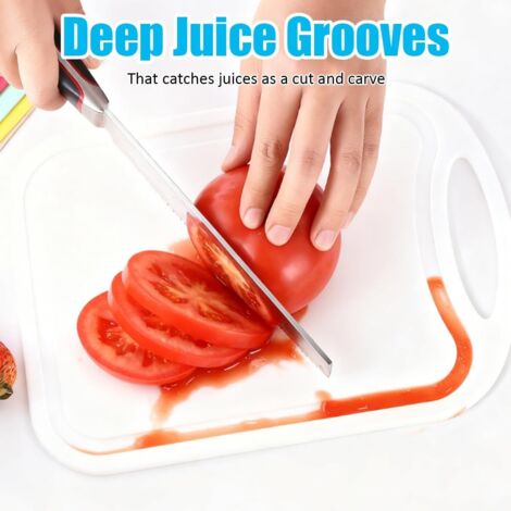 Set di 6 taglieri in plastica, antiscivolo, antibatterici, con manici ...