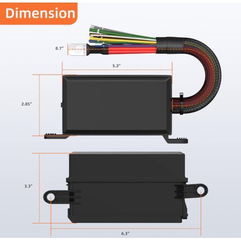 Caja de relés impermeable precableada de 12 V y 6 vías de 12 AWG con 6 ...