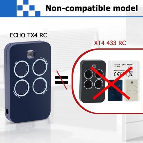 Stück 433-MHz-Garagentor-Fernbedienungssender, 4-Kanal-Türfernbedienung ...
