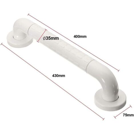 Wandmontierter Haltegriff für Toilette/Badewanne aus Edelstahl – 400 mm ...