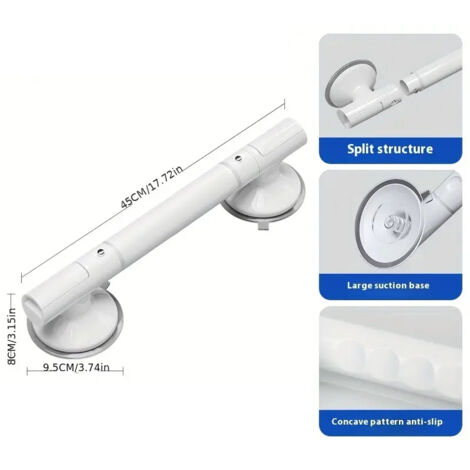 Haltegriff für die Dusche mit Saugnapf, Wand-Haltegriff mit Saugnapf ...