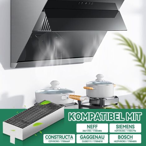 8er-Pack Aktivkohlefilter für Bosch HEZ9VRUD0 17004811 / Siemens ...