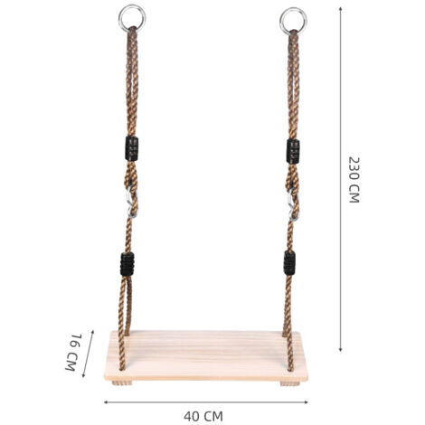 Altalene in legno per bambini e adulti, sedili regolabili in legno per ...