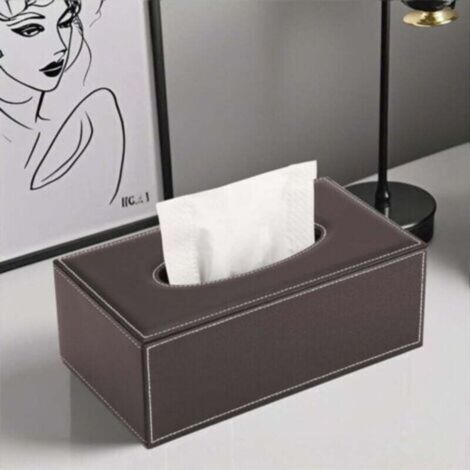 Scatole di fazzoletti rettangolari in pelle PU, distributori di ...